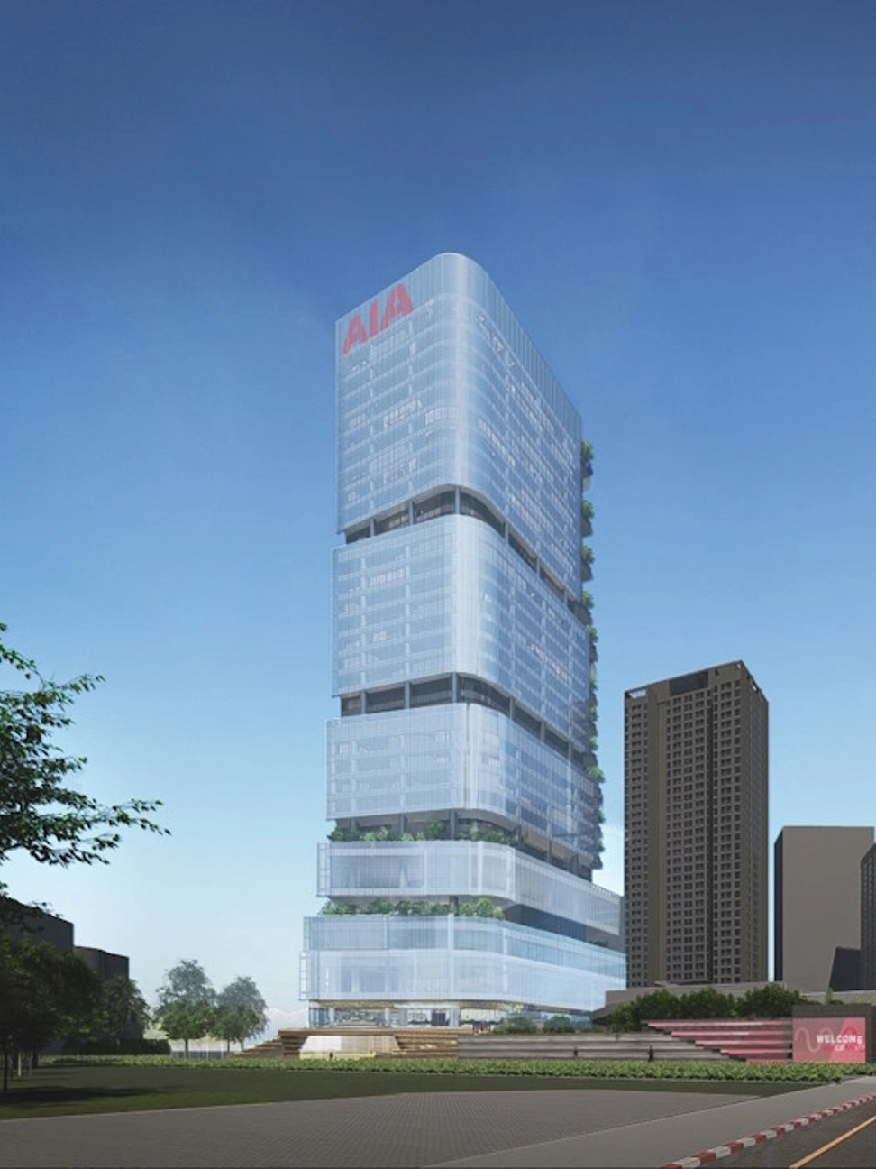 AIA Thailand Holds a Topping Off Ceremony for AIA Connect | CBRE Thailand